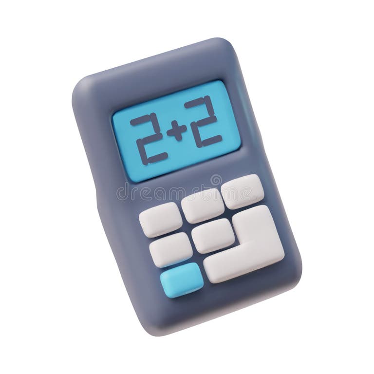 3D Calculator Vector Icon, Math School Education Device for ...