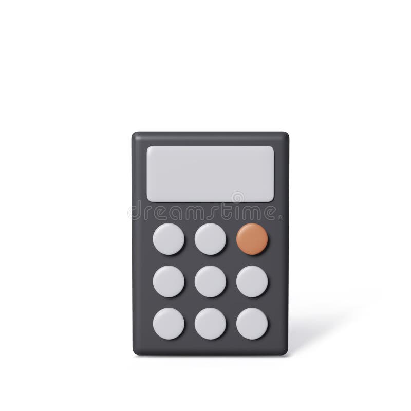 Calculator in 3D Style. Math Device Front View Stock Vector ...