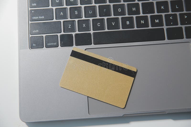 Calculator on a Dark Background, Plastic Cards and Banknotes Stock ...