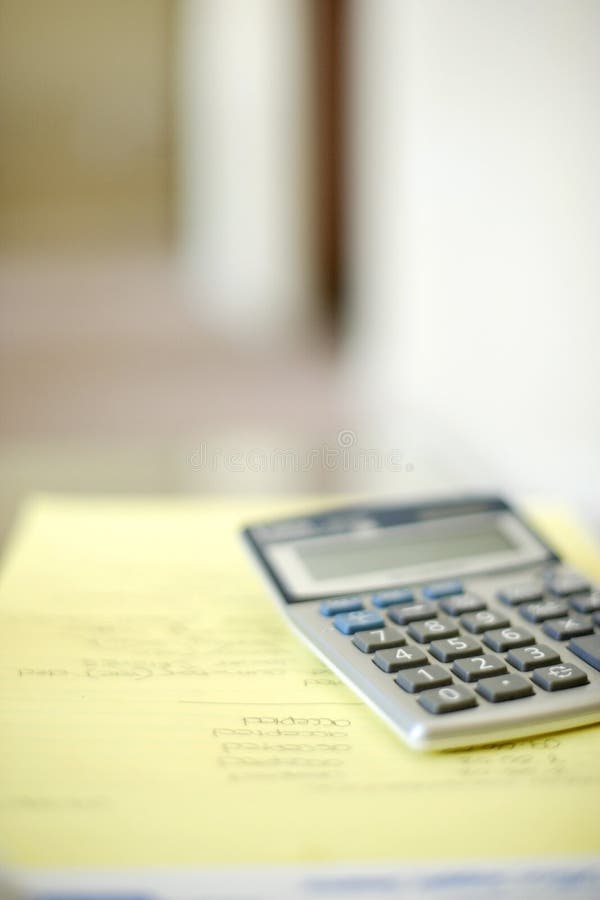 Calculator on Desk stock photo. Image of calculating, button - 6796470