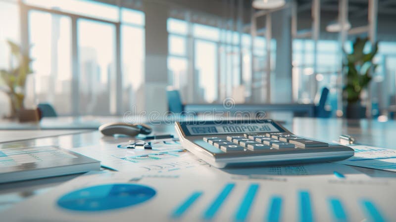 The Calculator on Desk.AI Generated Image Stock Image - Image of ...