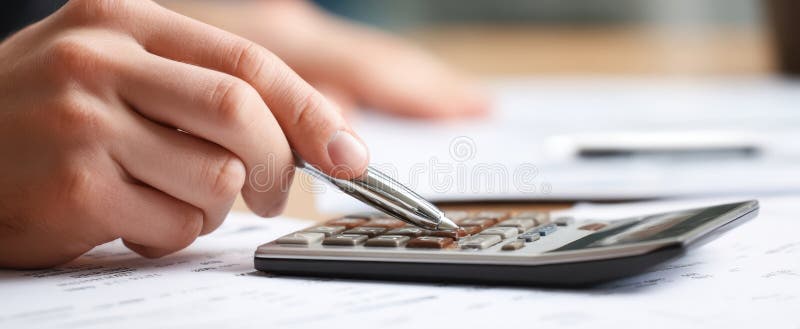The Calculator on a Desk Being Used for Important Financial ...