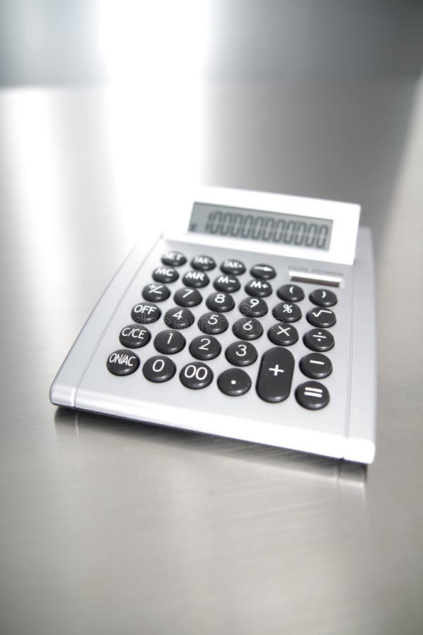 Calculator desk stock photo. Image of metal, office, modern - 79882106