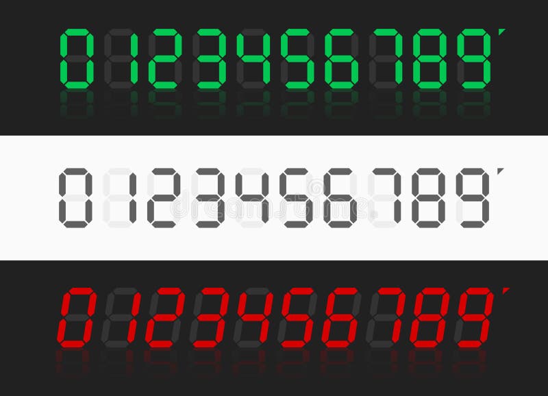 Calculator Digital Numbers. Digital Numbers Set. Vector Illustration ... Calculator Digital Numbers. Digital Numbers Set. Vector Illustration ...