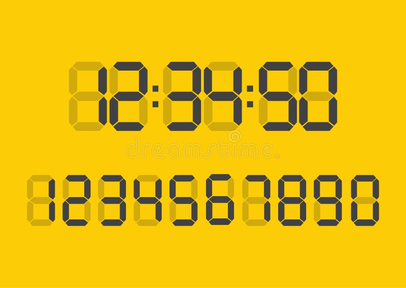 Digital Numbers Set. Vector Illustration. Calculator Digital Stock ... Digital Numbers Set. Vector Illustration. Calculator Digital Stock ...
