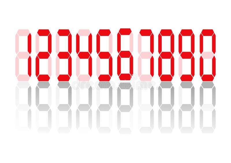 Digital Numbers Set. Vector Illustration. Calculator Digital Stock ... Digital Numbers Set. Vector Illustration. Calculator Digital Stock ...