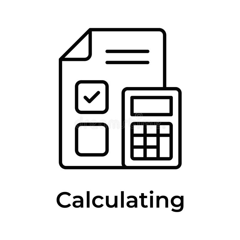 Calculator with Document Showing Concept Icon of Calculating Stock ...