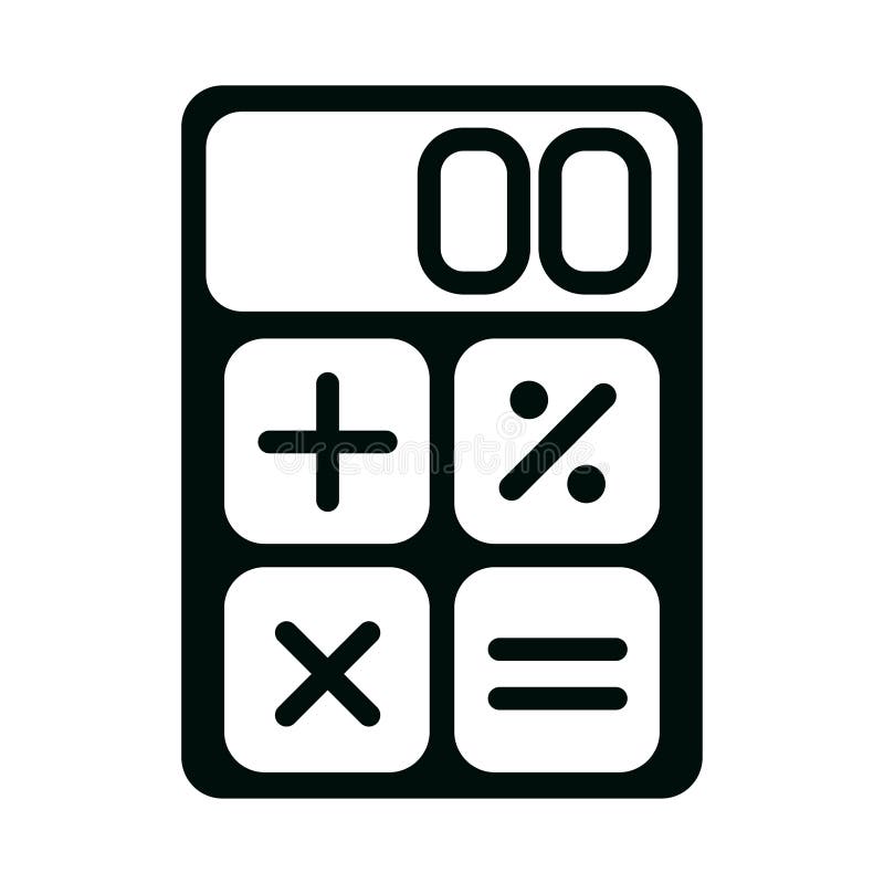 Calculator Financial Office Supply Stationery Work Linear Style Icon ...