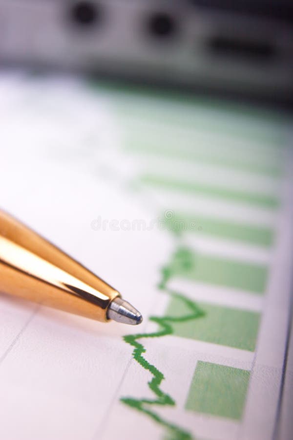 Calculator on Financial Report with Blue Background Stock Photo - Image ...