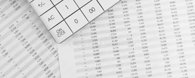 Calculator on Financial Statement Stock Photo - Image of finance ...