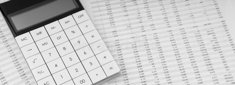 Calculator on Financial Statement. Financial Concept Stock Photo ...