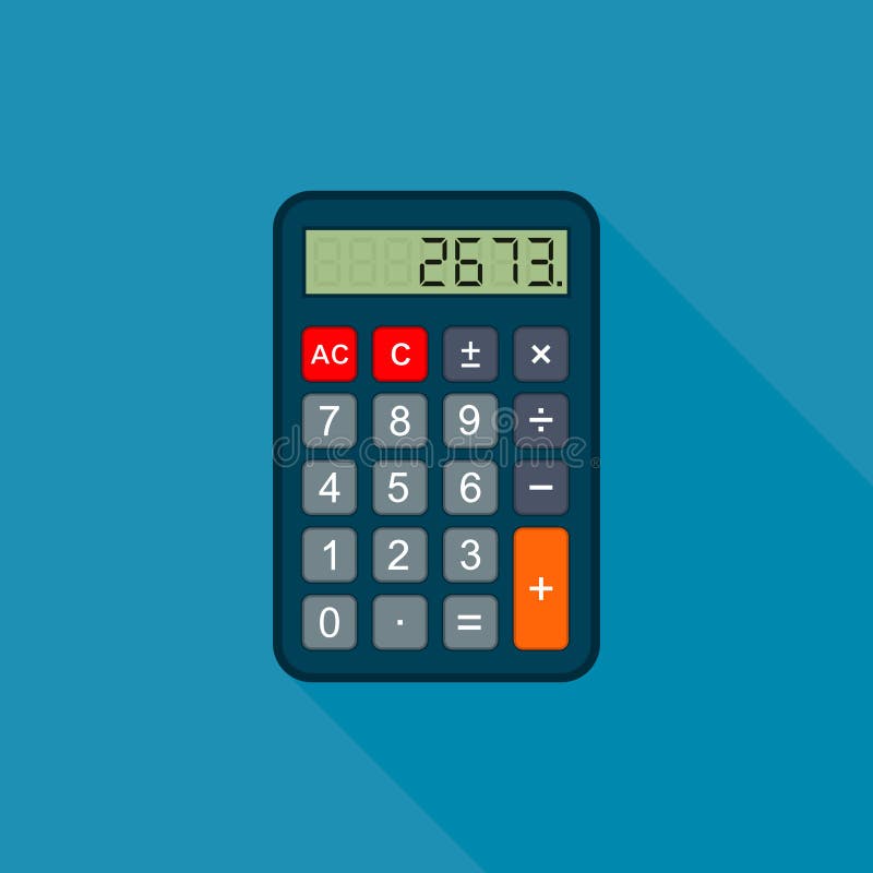 Calculator in Flat Design, Vector Isolated Illustration Stock Vector ...