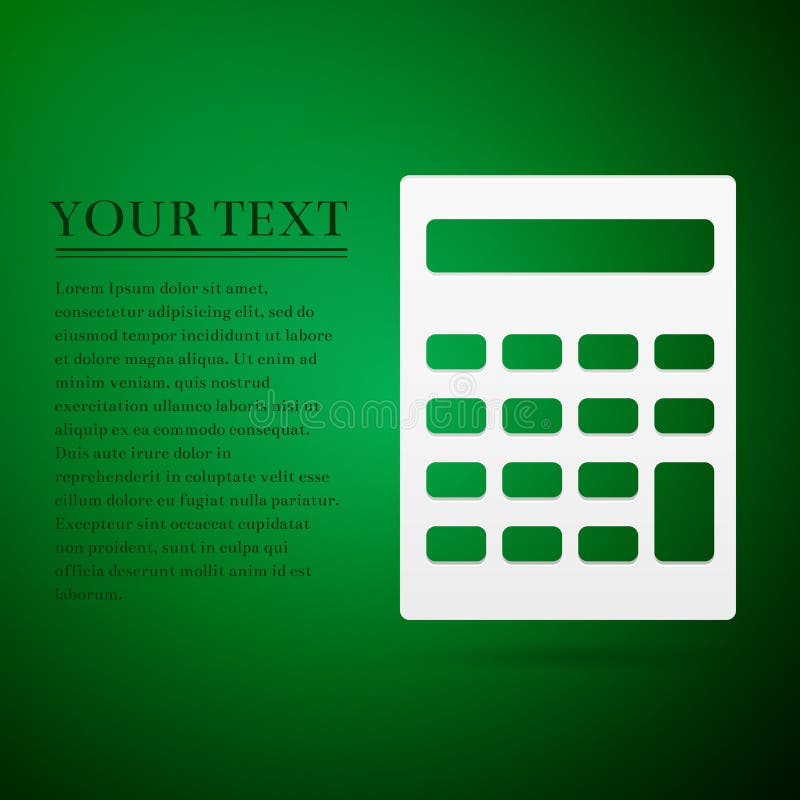 Green Calculator , Flat Green Calculator Icon Stock Vector ...