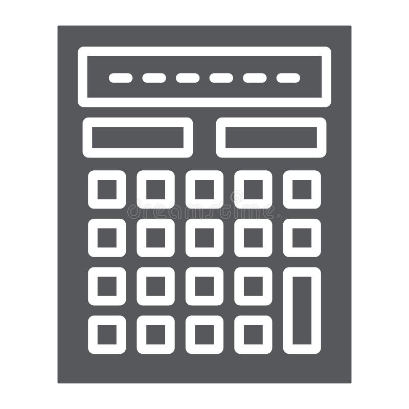 Calculate Solid Icon, Business and Calculator Stock Vector ...