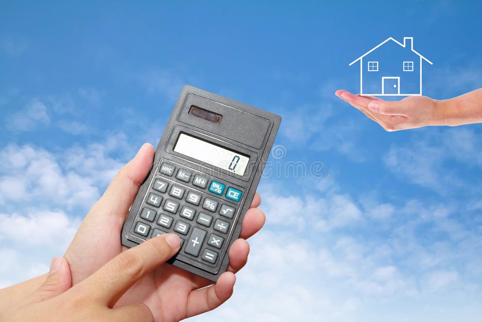 Calculator in Hand stock photo. Image of finger, human - 33134222