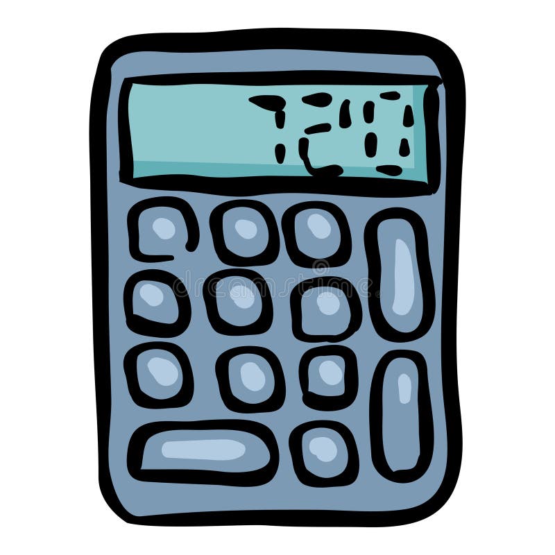Calculator - Hand Drawn Doodle Icon Stock Vector - Illustration of kids ...
