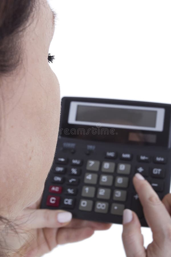 Calculator in hands stock photo. Image of stats, money - 91760790
