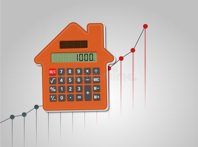 Calculator House, Power Consumption Chart Stock Illustration ...