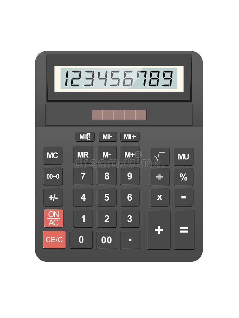 Calculator Work Display Isolated Stock Illustrations – 1,859 Calculator ...