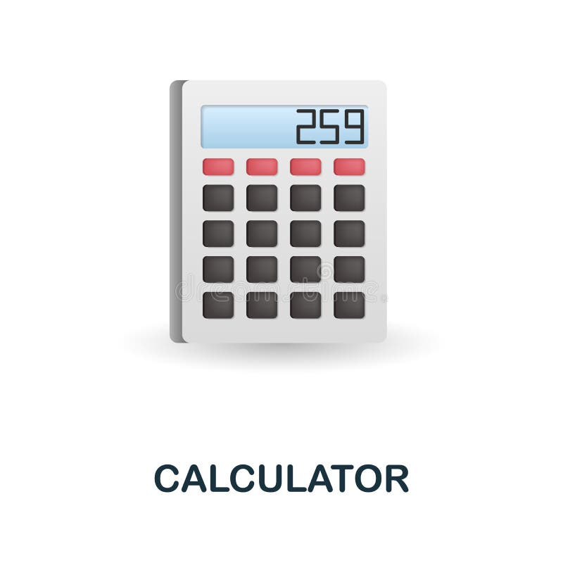 Calculator Icon. 3d Illustration from Measuring Collection Stock ...