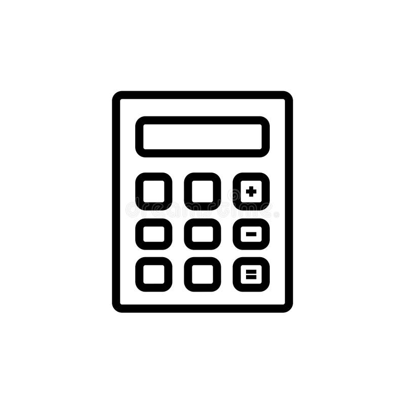 No Calculator Simple Icon Vector Stock Vector - Illustration of icon ...