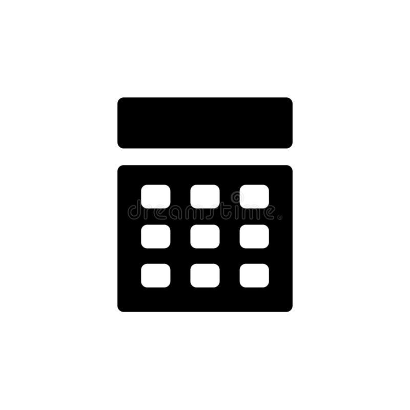 No Calculator Simple Icon Vector Stock Vector - Illustration of icon ...