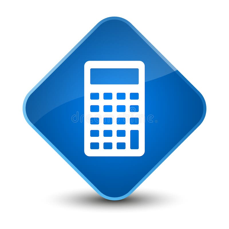 Calculator Icon Elegant Blue Diamond Button Stock Illustration ...