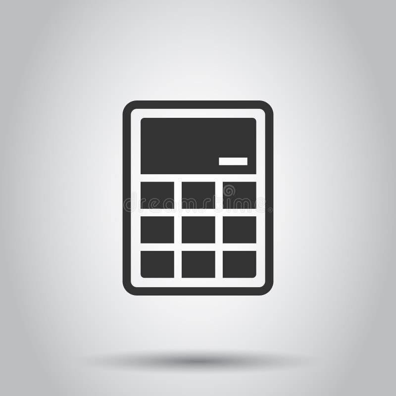 Calculator Icon in Flat Style. Calculate Vector Illustration on White ...