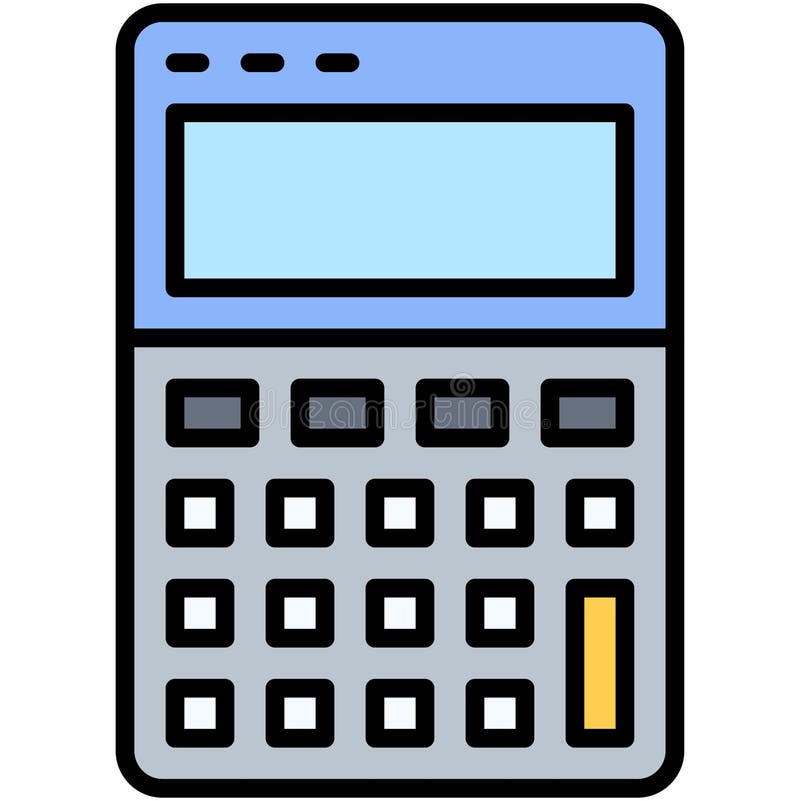 Calculator Icon, High School Related Vector Illustration Stock Vector ...