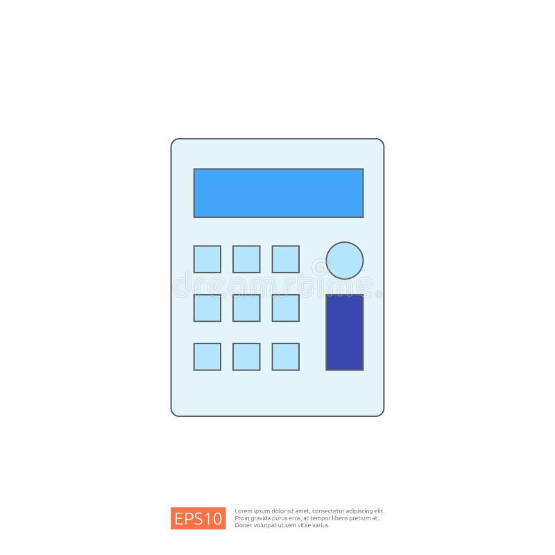 Calculator Icon Illustration, Flat Design Vector Stock Vector ...