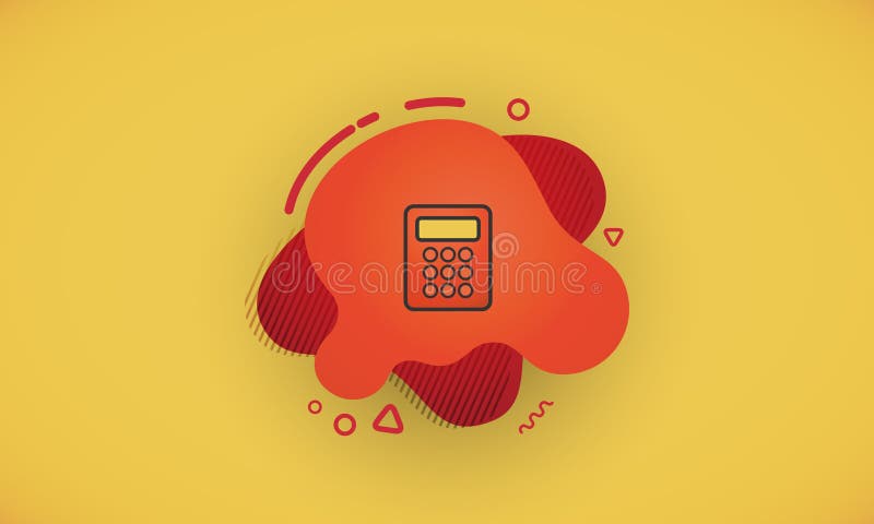 Calculator Icon Isolated on Abstract Background. Vector Office Icon ...
