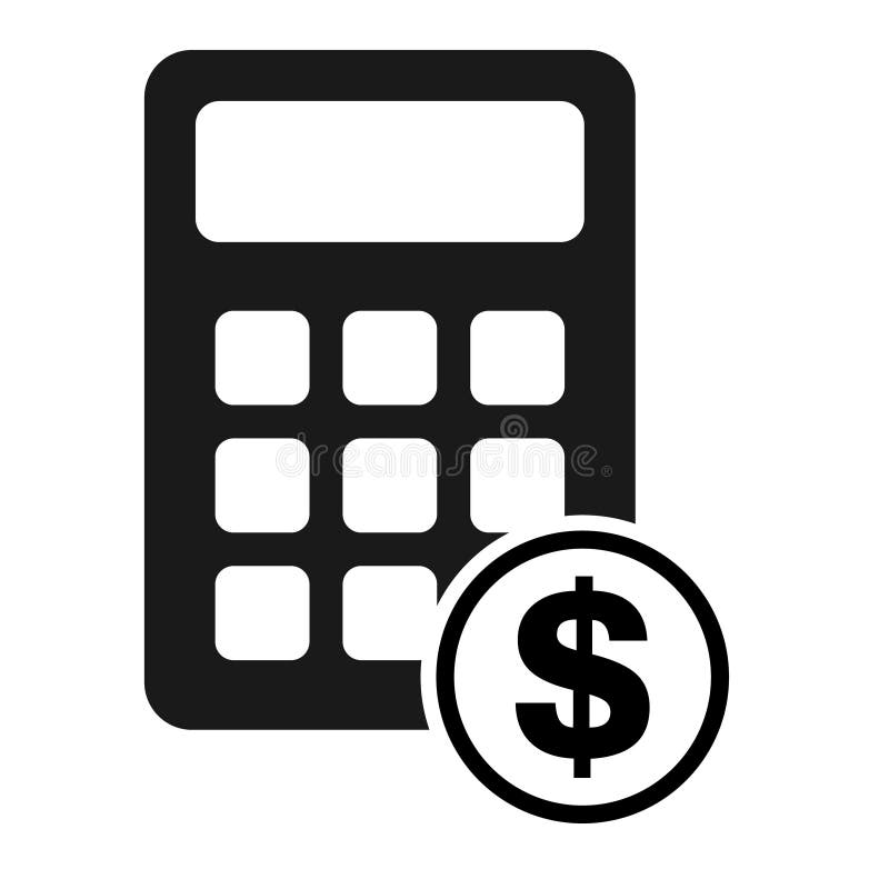 Calculator Icon, Mathematics Web Button Vector Illustration. Internet ...
