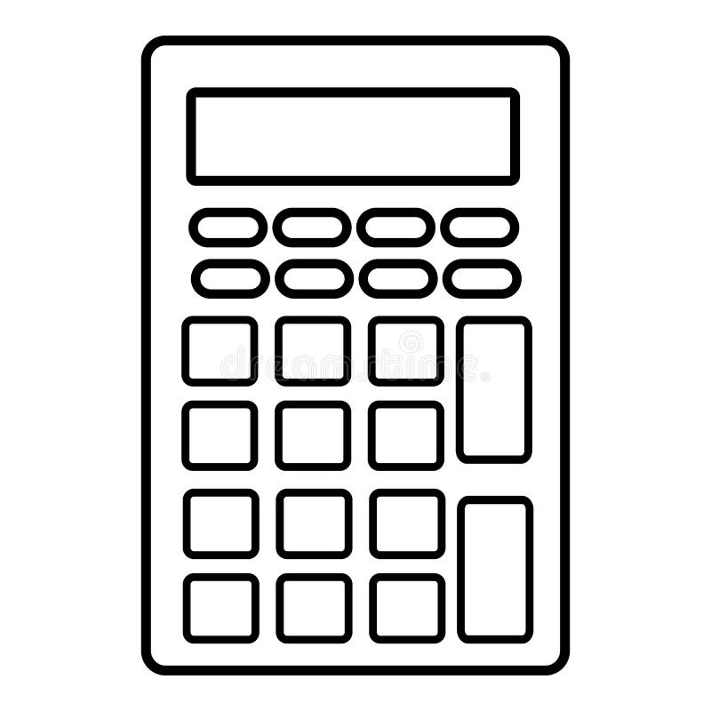 Calculator Icon, Outline Line Style Stock Vector - Illustration of ... Calculator Icon, Outline Line Style Stock Vector - Illustration of ...