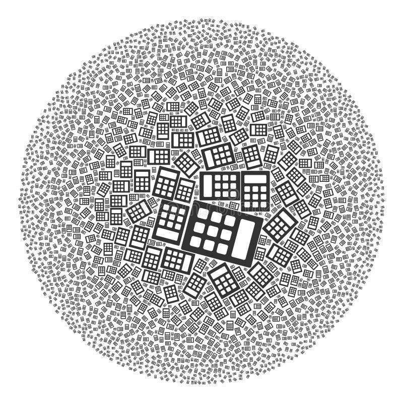 Calculator Icon Round Cluster Mosaic Stock Vector - Illustration of ...