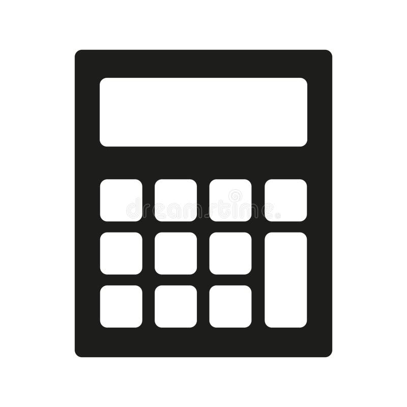 Calculator Icon. Simple Math Tool. Number Pad Symbol. Vector Calculator ...