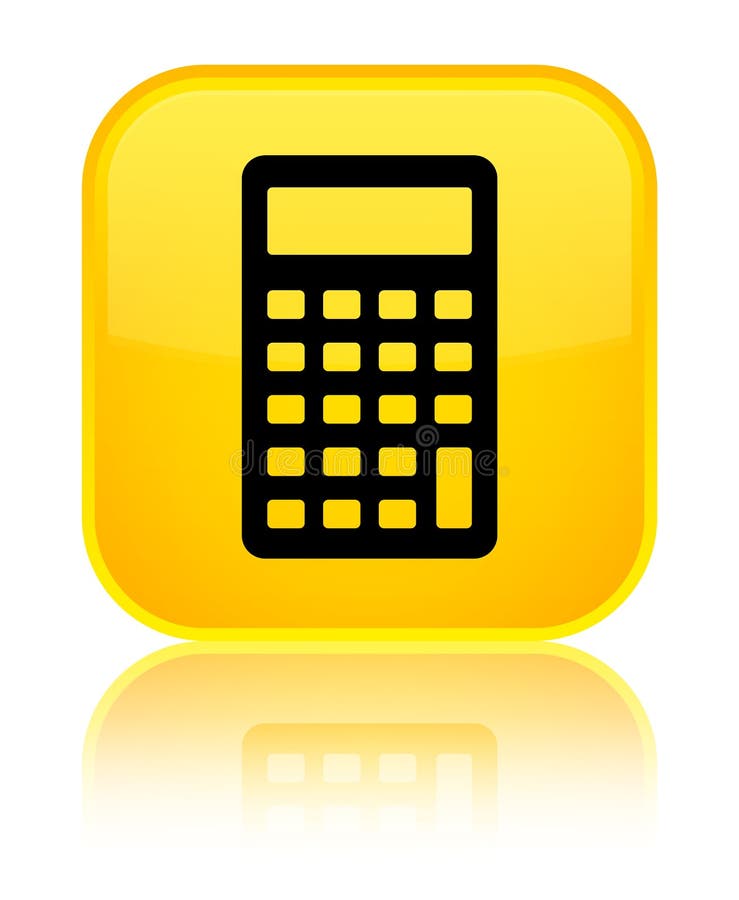 Calculator Yellow Square Icon Stock Vector - Illustration of internet ...