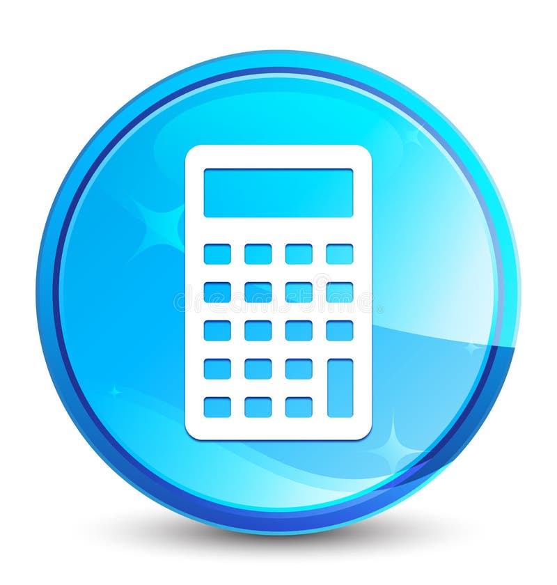 Calculator Icon Splash Natural Blue Round Button Stock Vector ...