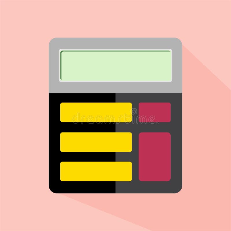 Calculator Icon in a Trendy Flat Style Isolated, Modern Flat Calculator ...