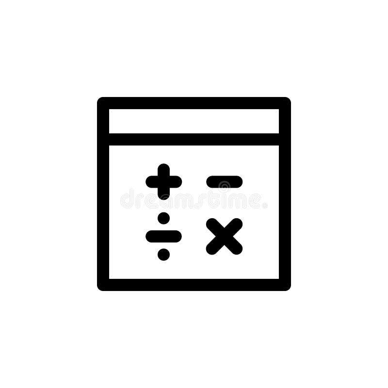 Calculator Icon stock vector. Illustration of interface - 181633363