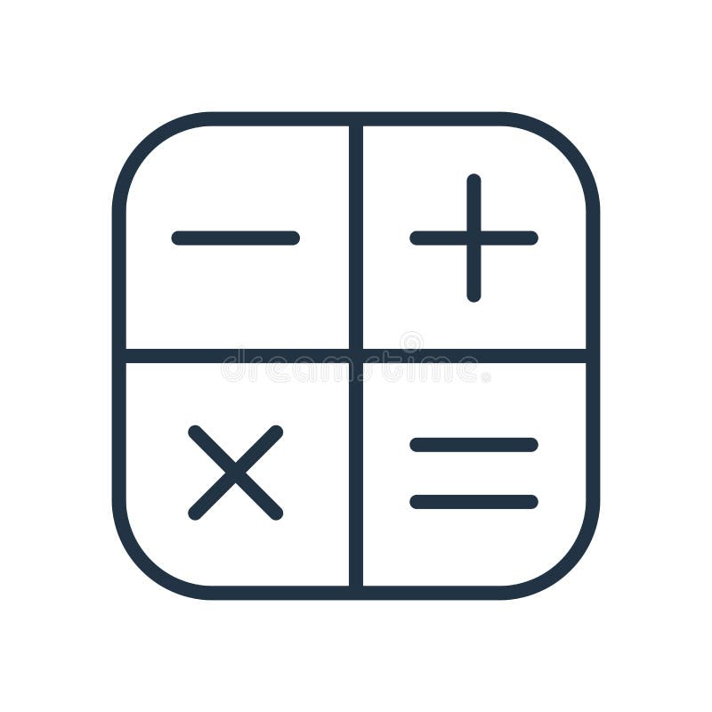 Calculator Icon Vector Isolated on White Background, Calculator Sign ...