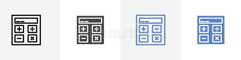 Calculator Icon Vector Set Use for Web Ui or App Stock Vector ...