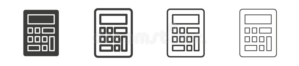 Calculator Icon Vector Set on White Background Stock Vector ...