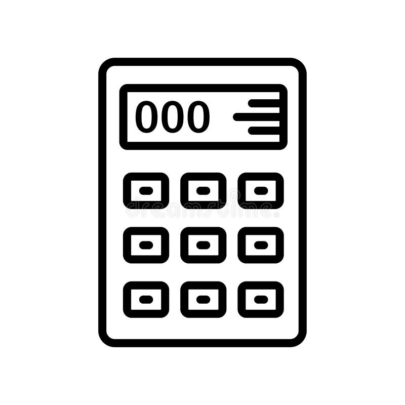 Calculator Icon Vector Sign and Symbol Isolated on White Background ...