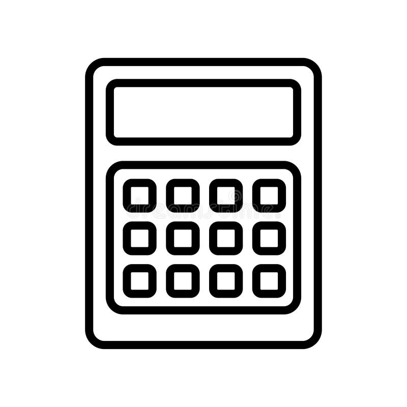 Calculator Icon Vector Sign and Symbol Isolated on White Background ... Calculator Icon Vector Sign and Symbol Isolated on White Background ...