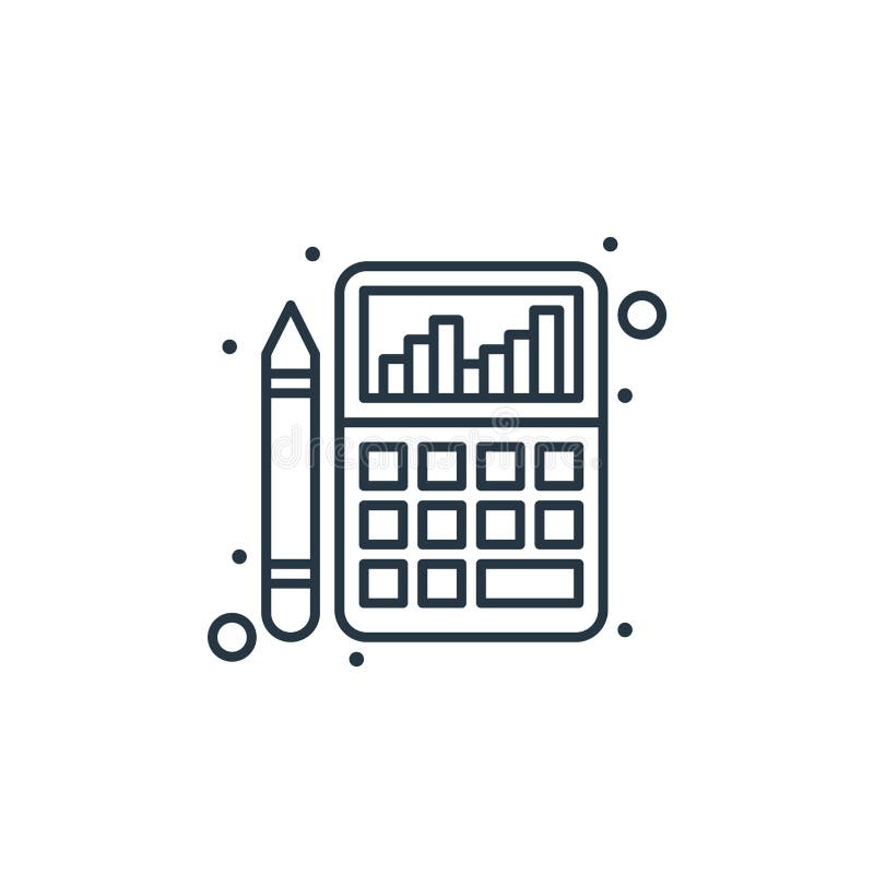Calculator Icon Vector from Taxes Concept. Thin Line Illustration of ...