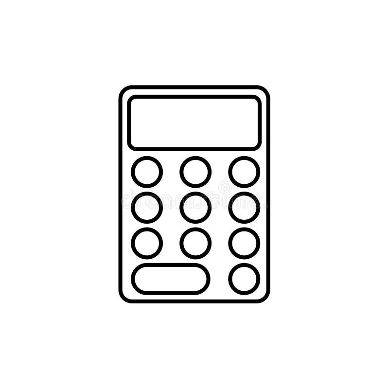 Calculator Icon on White Background. Vector Illustration Stock Vector ...