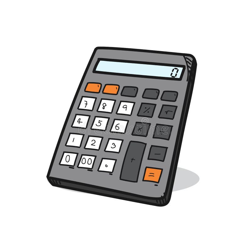 Calculator Illustration on a White Background Stock Illustration ...