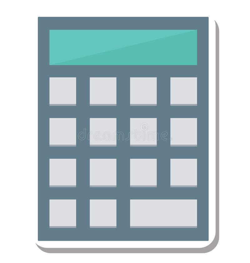 Calculator Isolated Vector Icon Editable Stock Vector - Illustration of ...