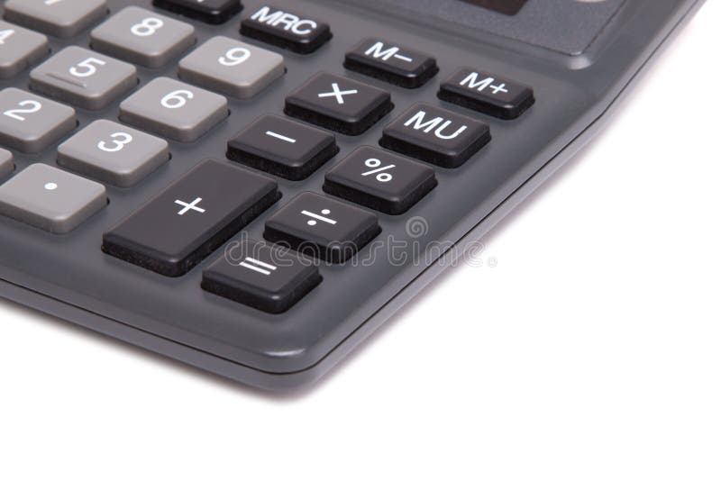 Calculator Isolated on White Background Stock Image - Image of device ...