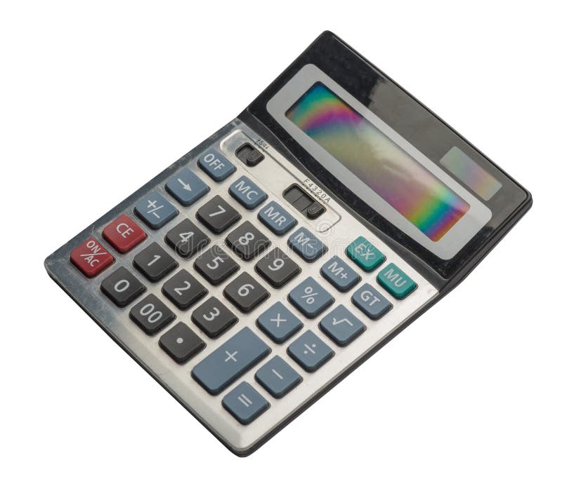 Calculator Isolated on White Background Stock Photo - Image of ...